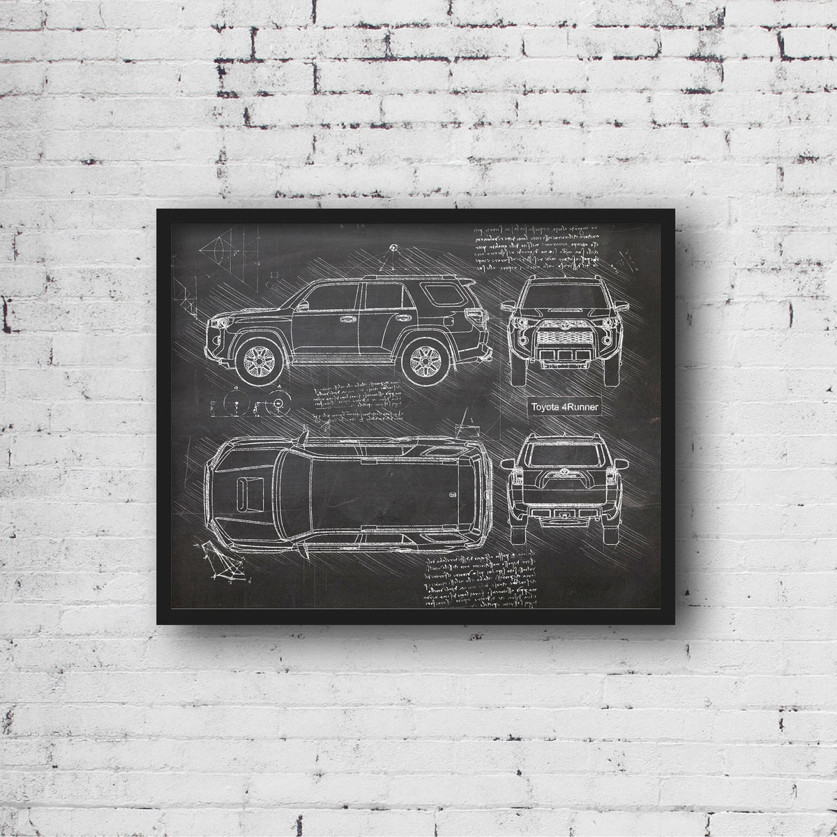 Toyota 4Runner (2013-Present) da Vinci Sketch Art Print | DolanPaperCo